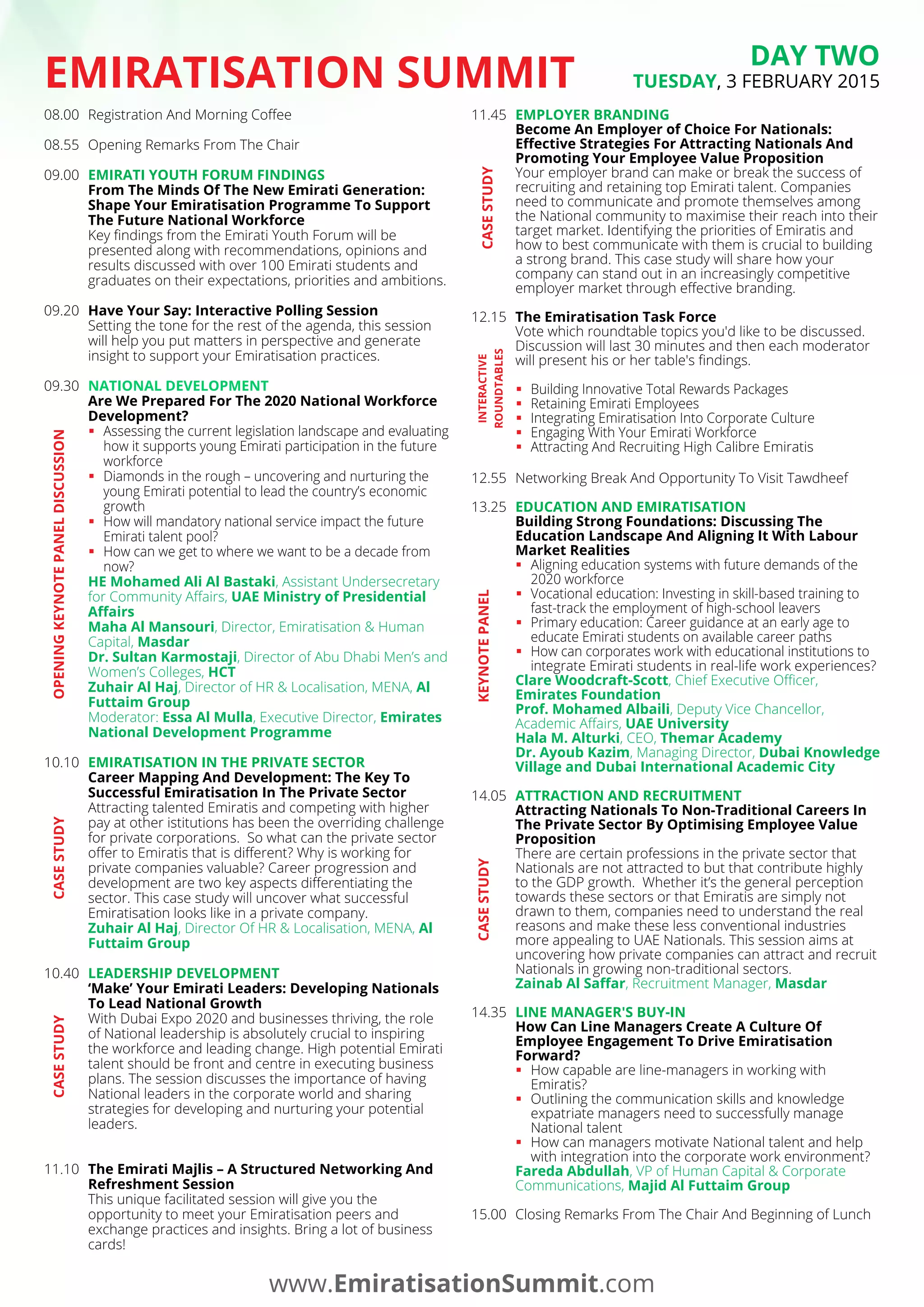 Emiratisation Summit 2015 | PDF
