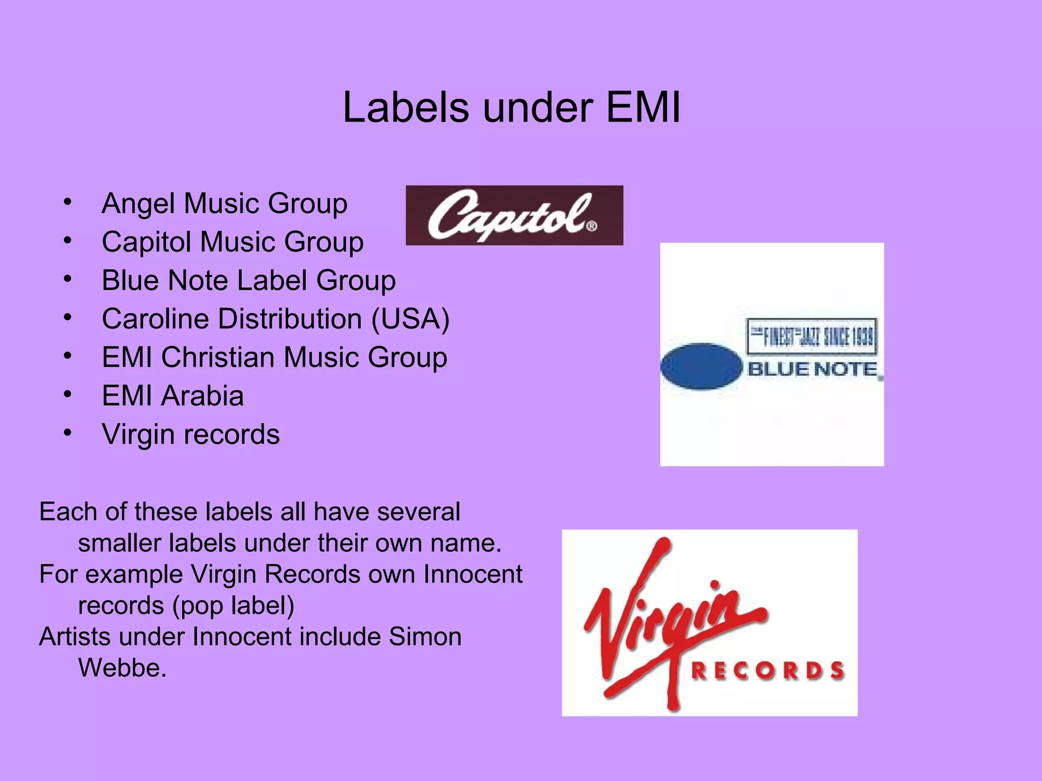 Emi record label | PPT