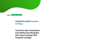 Emis lem-6-melihat dan mengubah data lokasi lembaga oleh pengelola ...