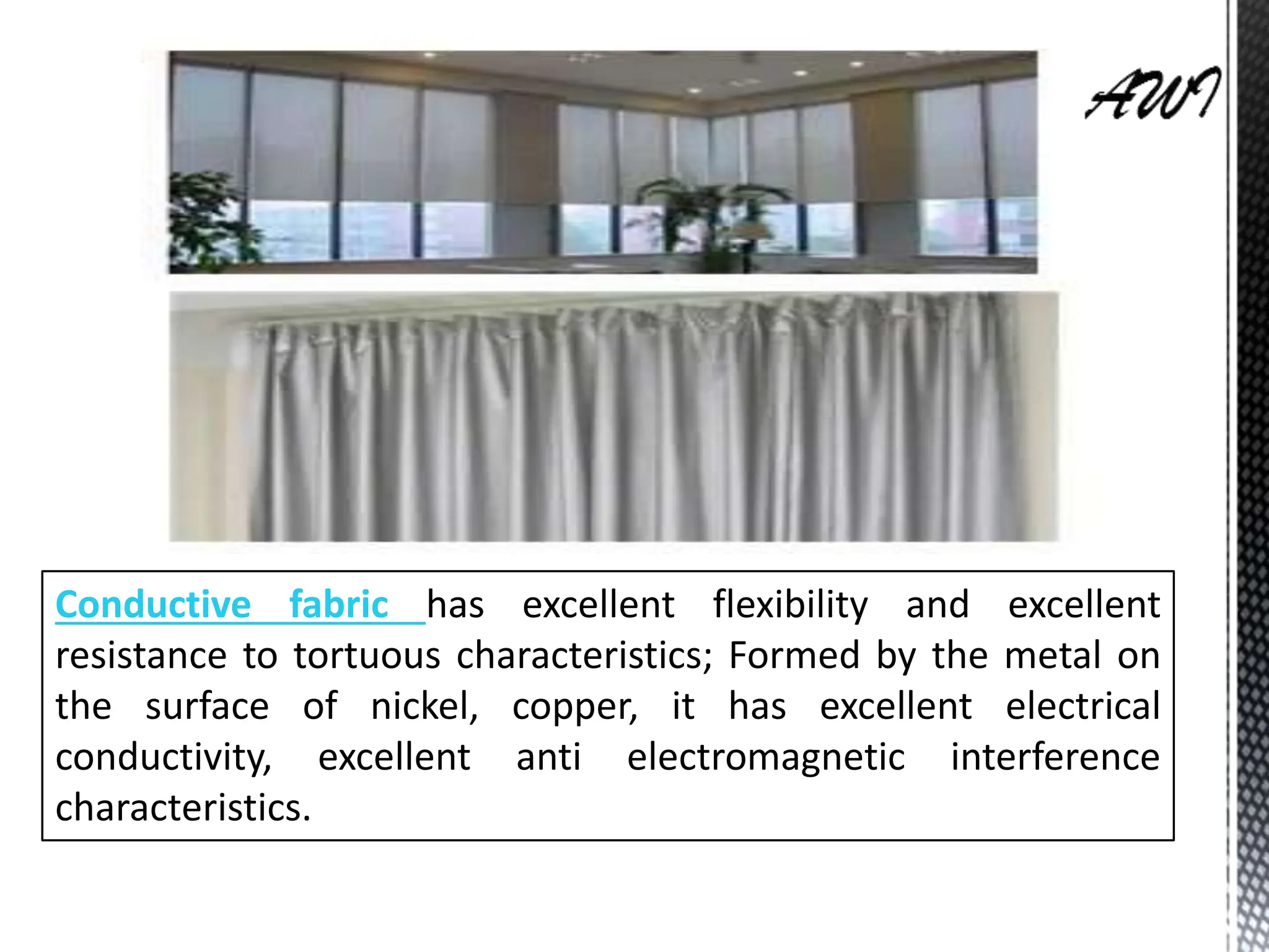 EMI shielding fabric for bags and wallets lining.pptx