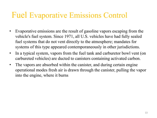 Emission controls techniques ppt | PPTX | Automotive Industry | Industries