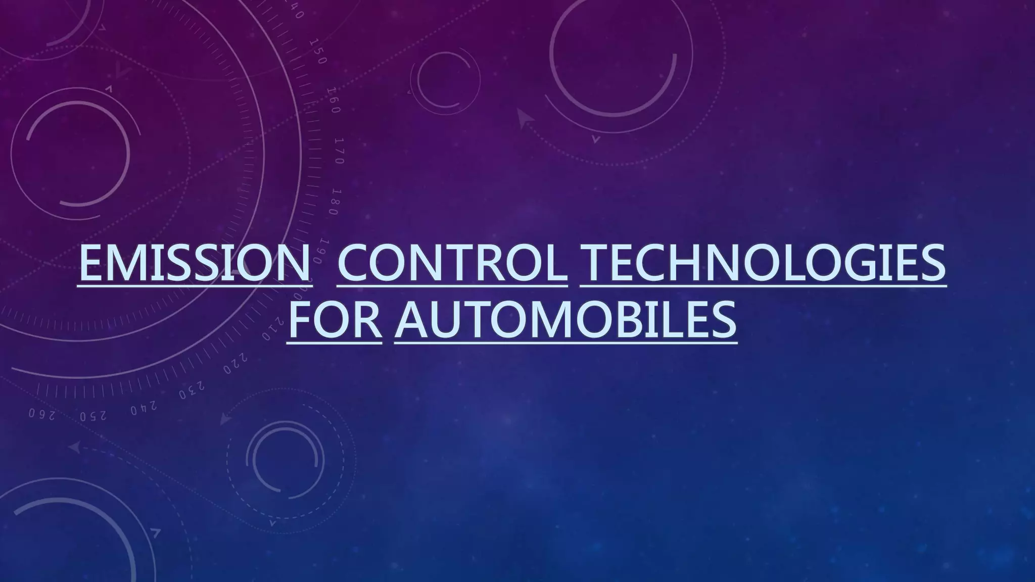Emission control technologies for automobiles | PPTX