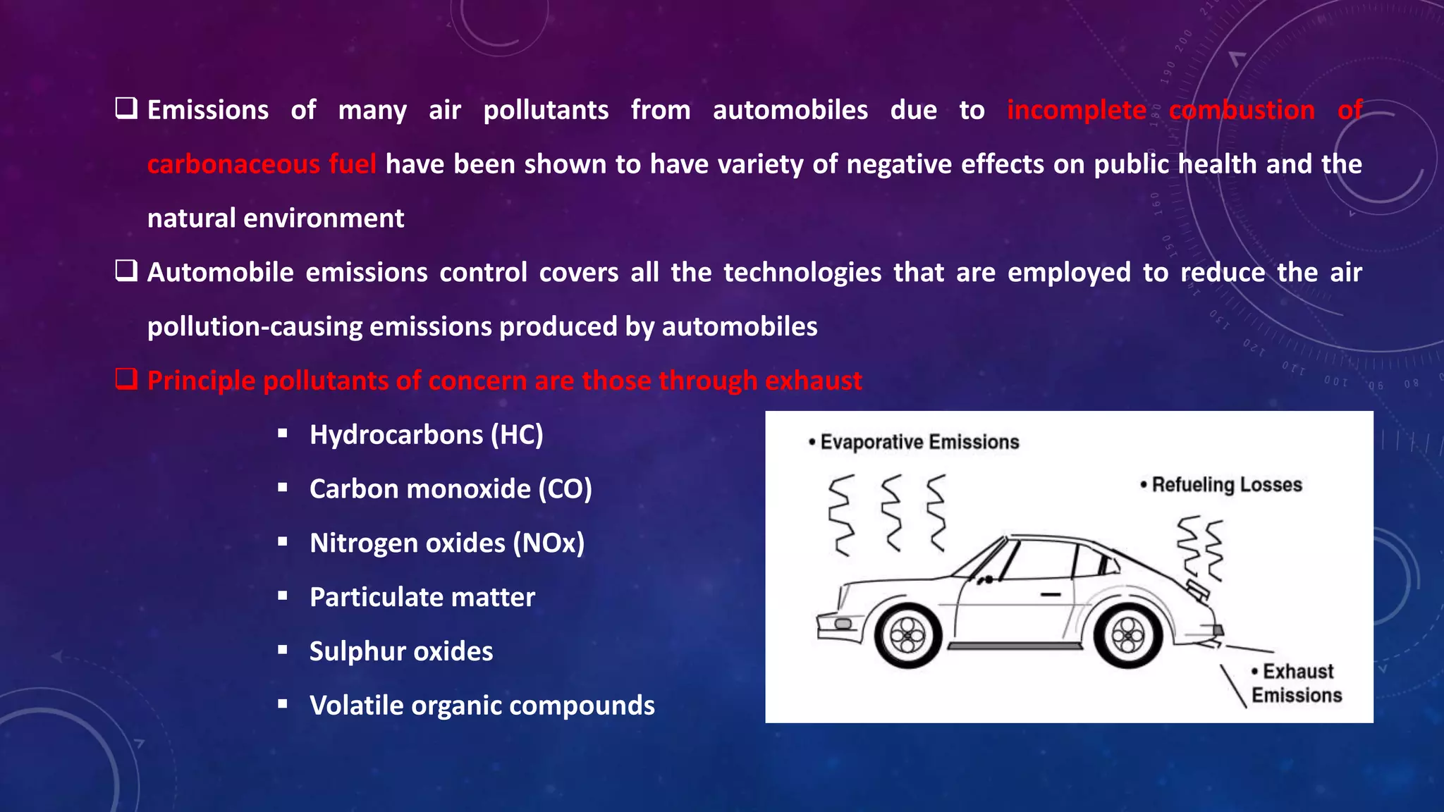 Emission control technologies for automobiles | PPTX