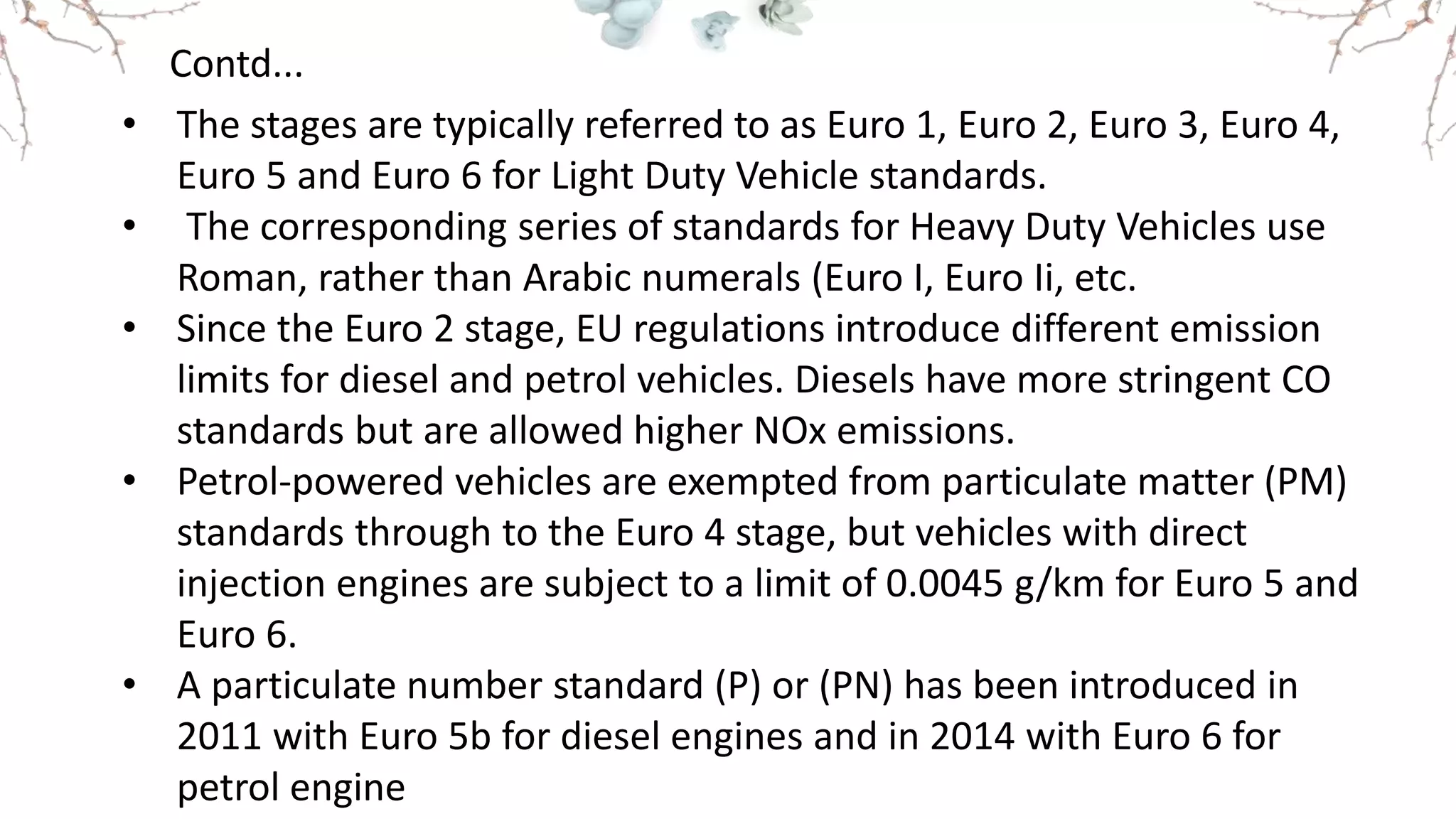 Emission norms- Bharat Stage and Euro | PPTX