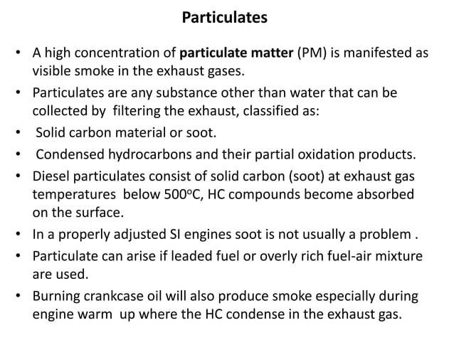 IC engine emission and control of the emissions | PPTX | Indoor ...