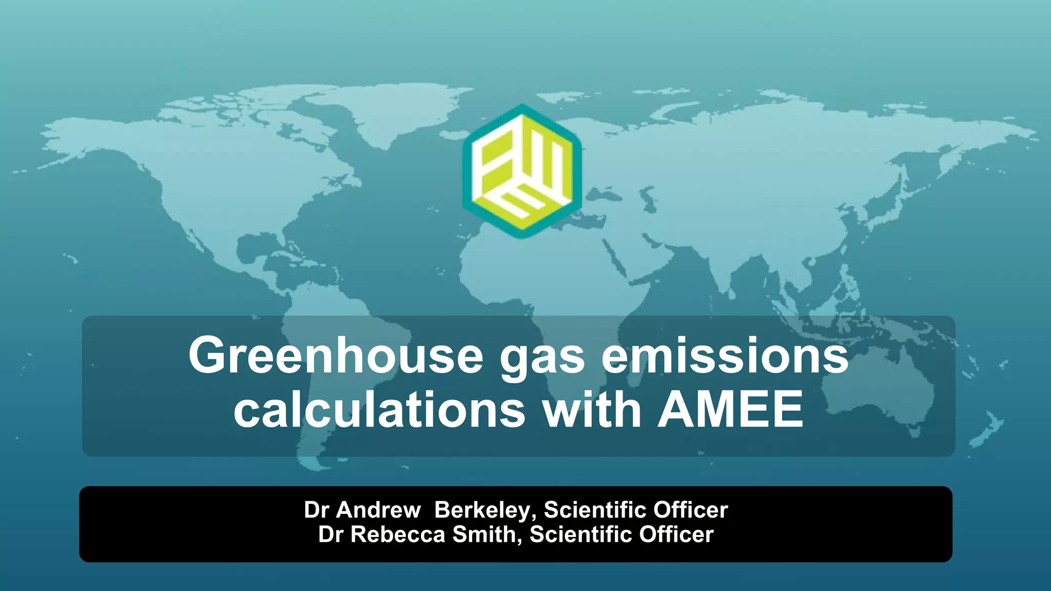Greenhouse gas emissions calculations with AMEE | ODP
