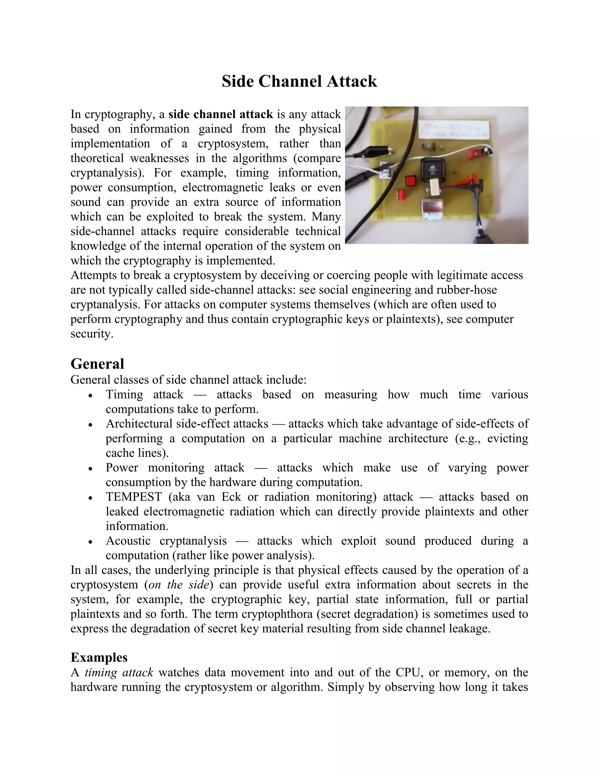 Emission security- Tempest Attacks | PDF