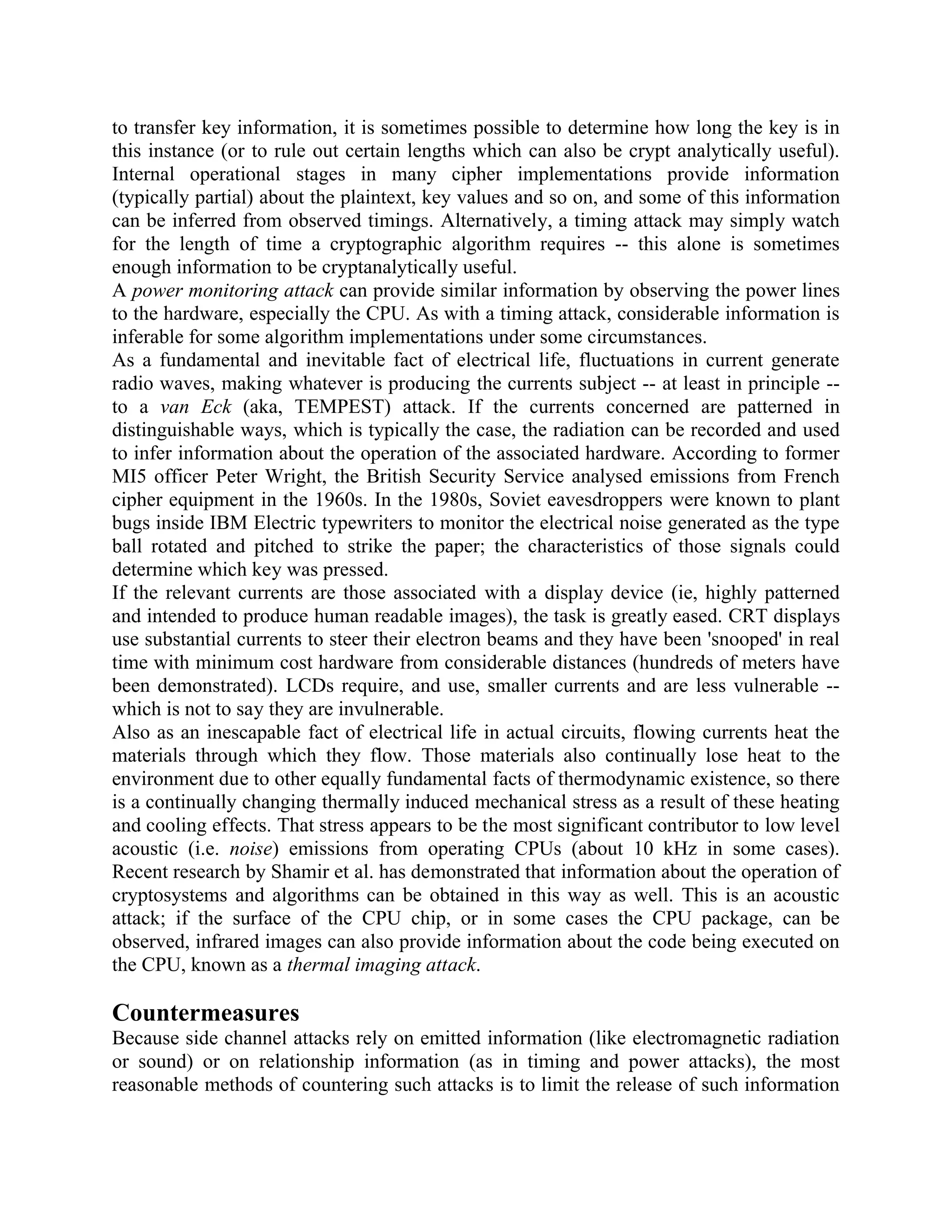 Emission security- Tempest Attacks | PDF