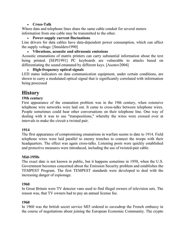 Emission security- Tempest Attacks | PDF