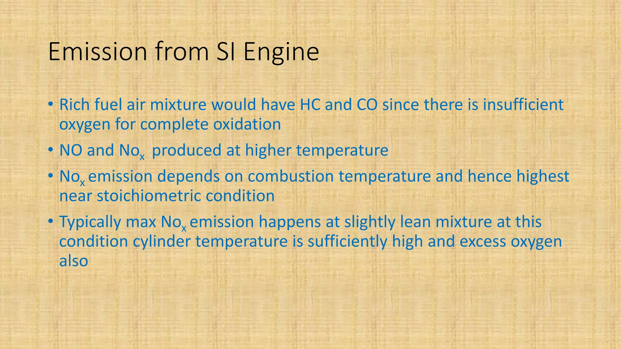 Emissions in engines | PPT