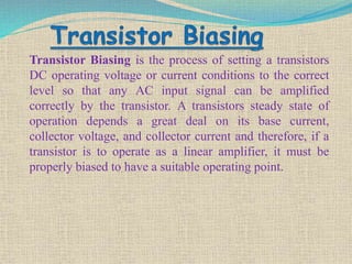 Emitter bias method of transistor biasing | PPTX