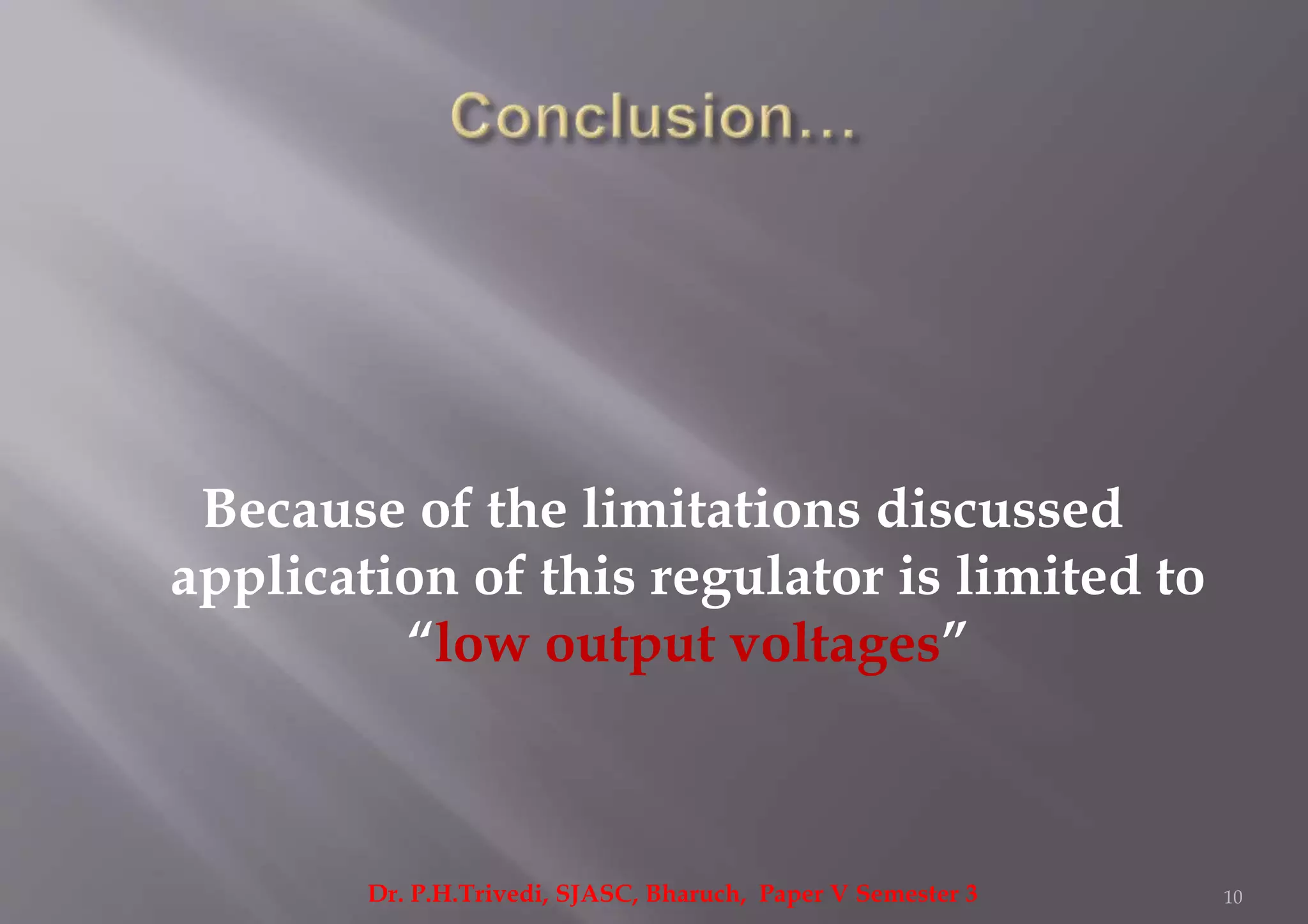 Emitter follower regulator | PPT