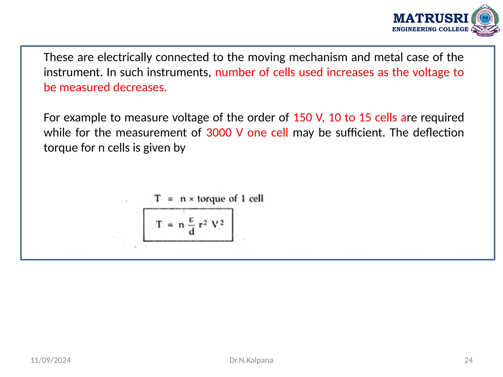EMI UNIT1.2 Electrostatic instruments Module | PPTX