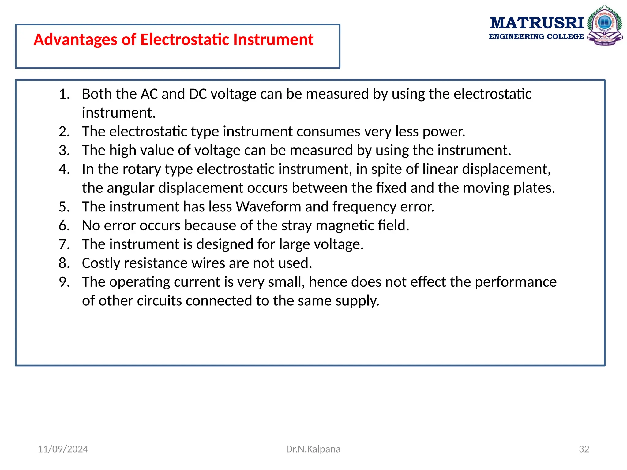 EMI UNIT1.2 Electrostatic instruments Module | PPTX