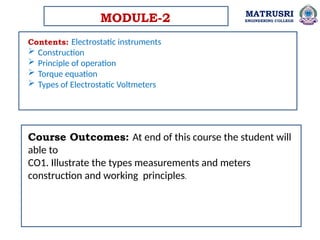 EMI UNIT1.2 Electrostatic instruments Module | PPTX