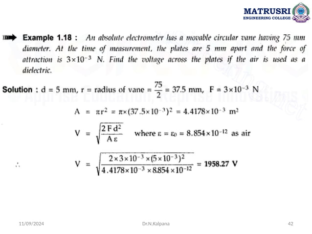 EMI UNIT1.2 Electrostatic instruments Module | PPTX