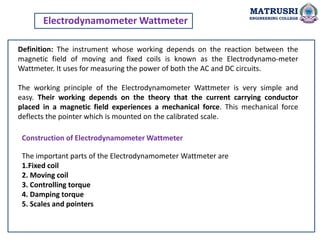 Electrical Measurements & Instrumentation/Electrodynamometer Type ...