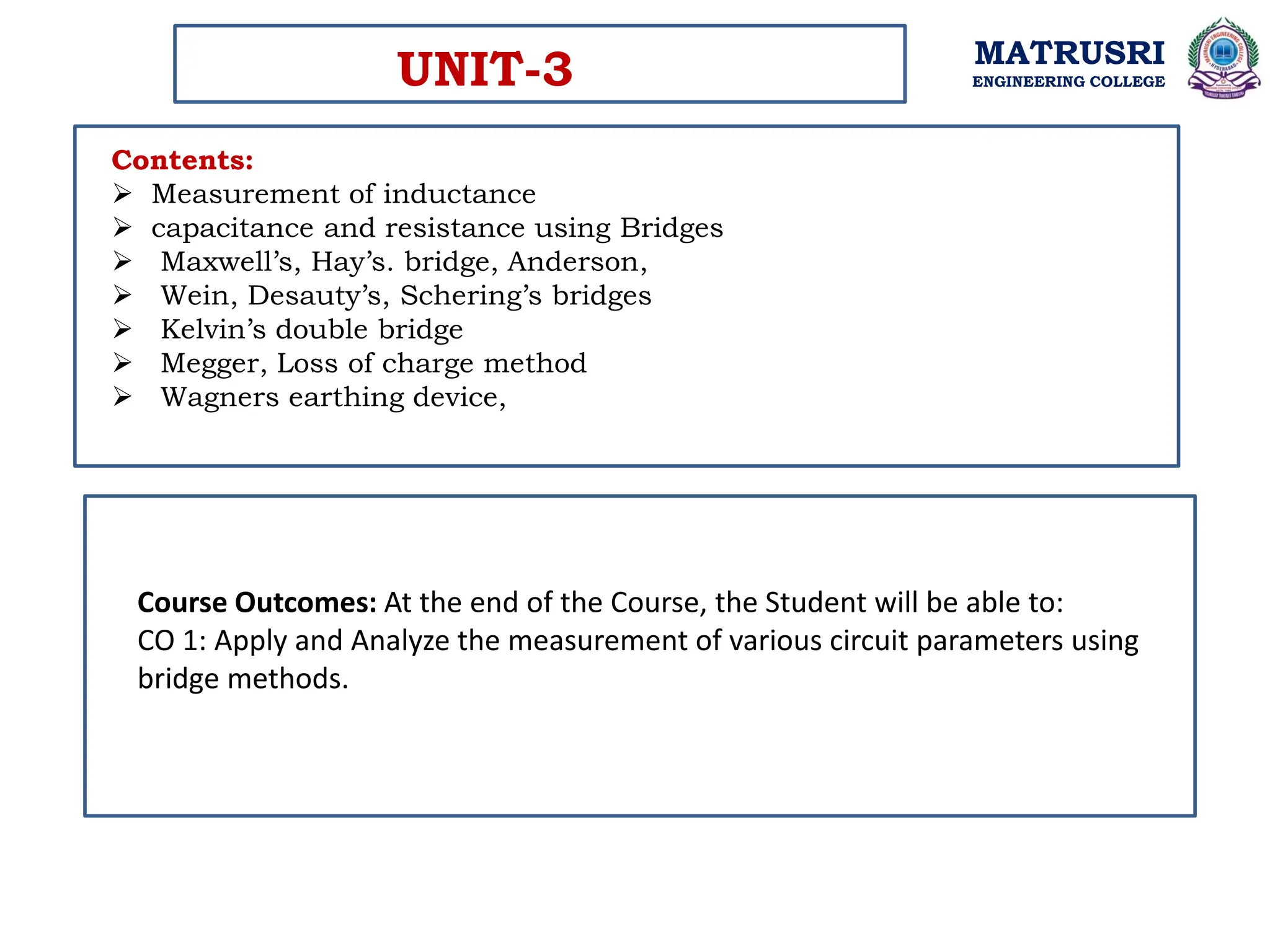 Electrical measurements and Instrumentation UNIT3 AC bridges.pdf