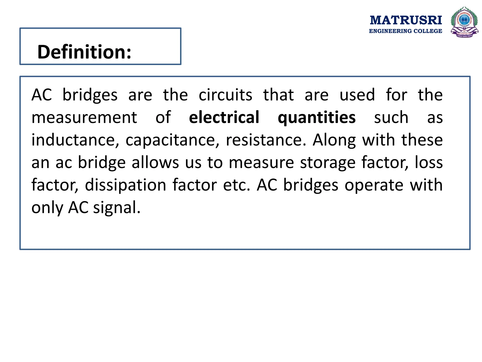 Electrical measurements and Instrumentation UNIT3 AC bridges.pdf