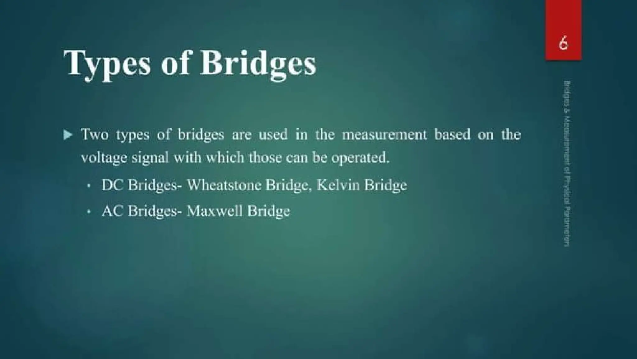 bridges and measurement of physical parameters | PDF