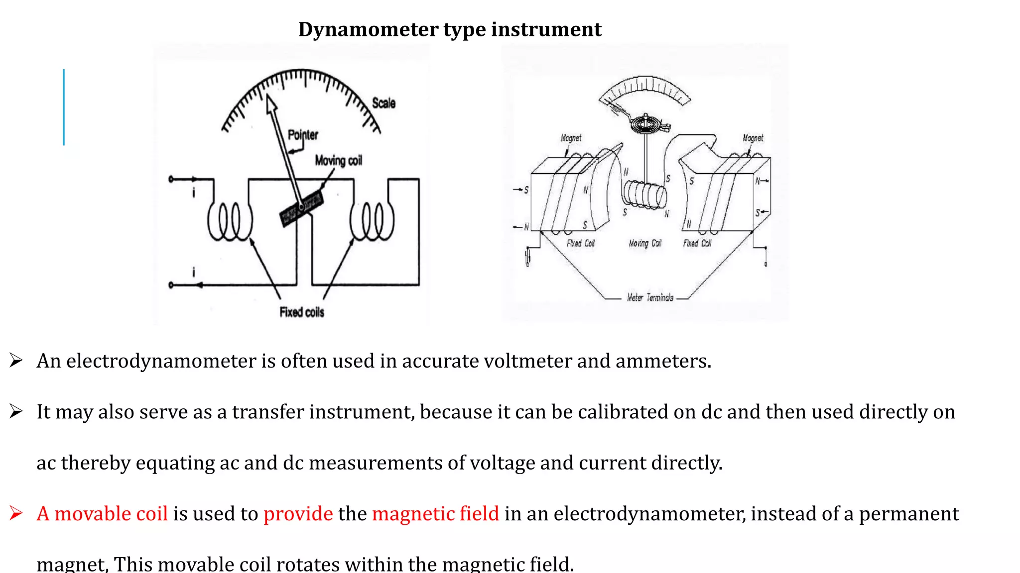 WATTMETER CONSTRUCTION AND TORQUE EQAUTION | PPTX