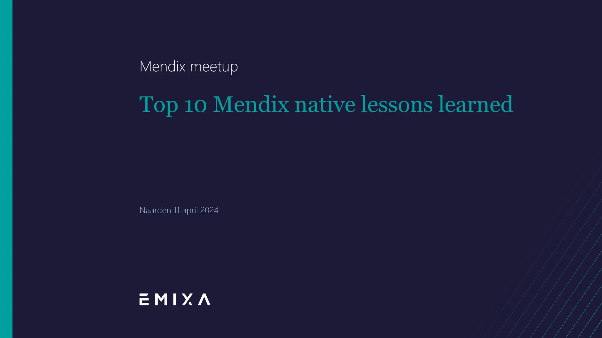 Emixa Mendix Meetup 11 April 2024 about Mendix Native development | PDF