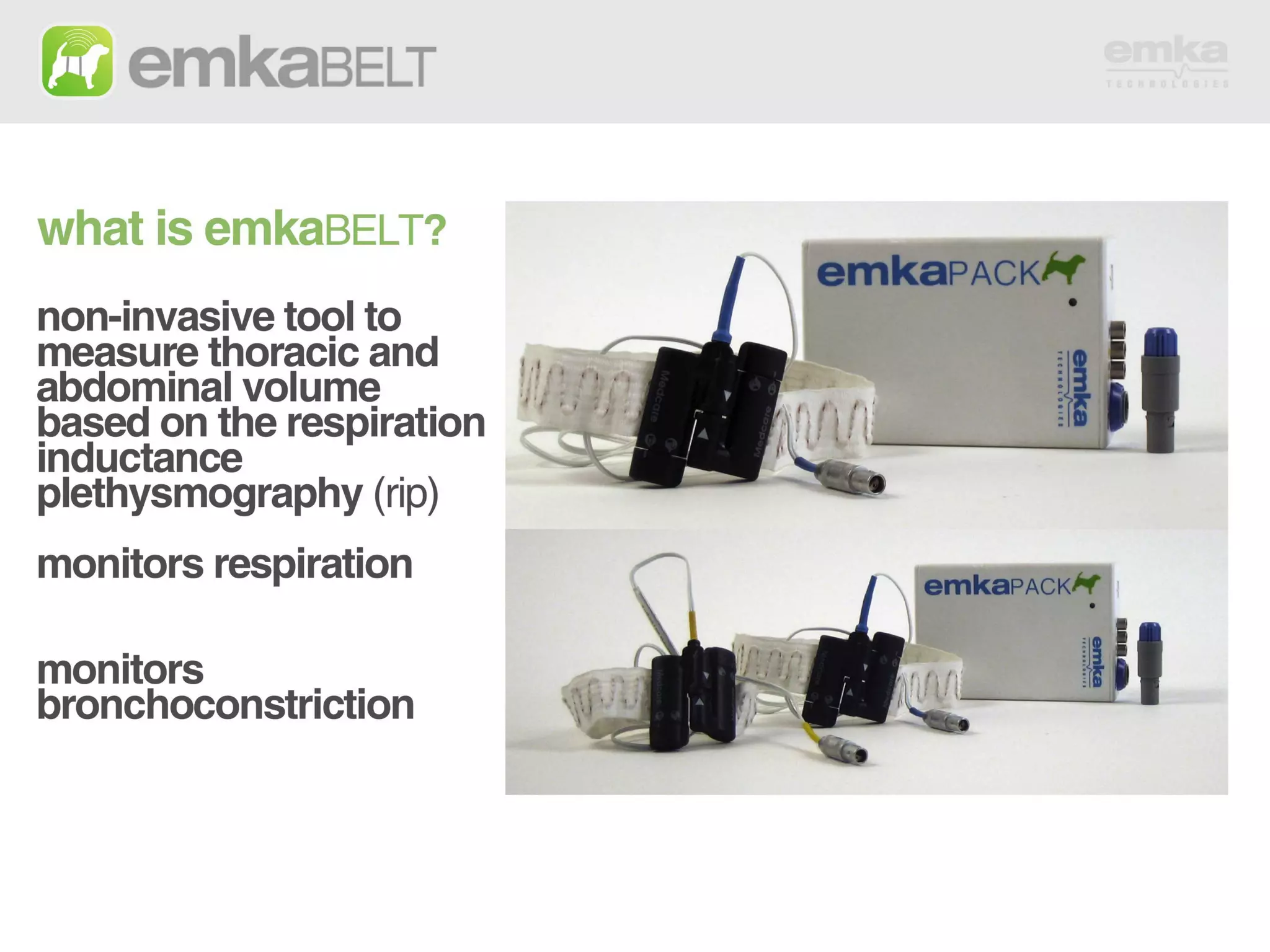 emka TECHNOLOGIES - Telemetry - emkaBELT noninvasive telemetry respiration measurement system | PDF