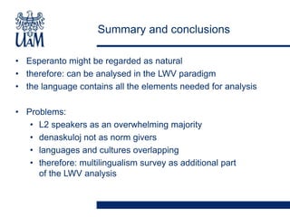 The study of the linguistic worldview in constructed languages on the ...