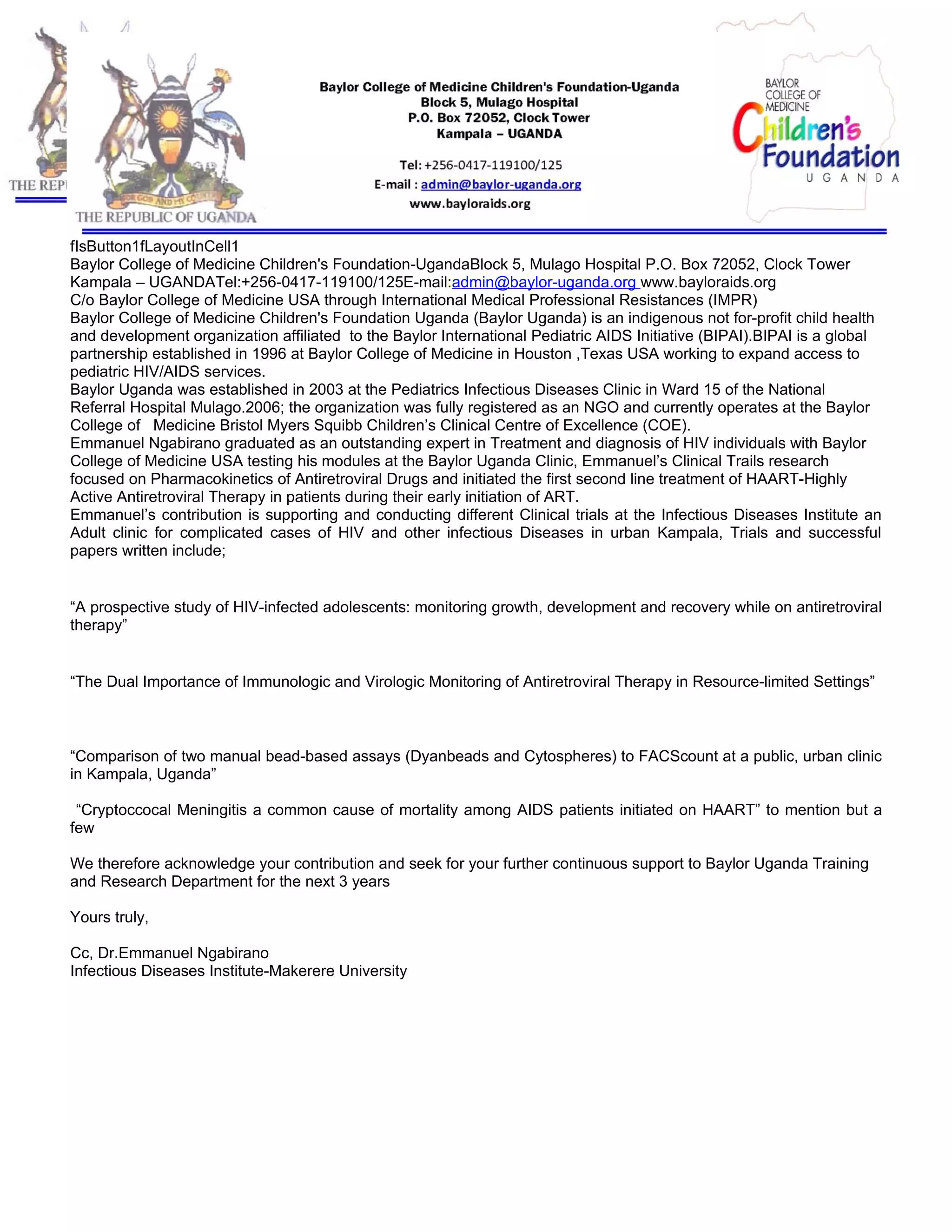 Emmanuel Ngabirano | DOC