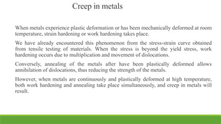 Fatigue failure and creep, Engineering Materials, Mechanical ...