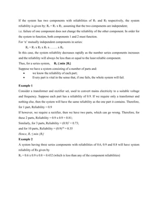 System Reliability Engineering And Plant Maintenance | PDF