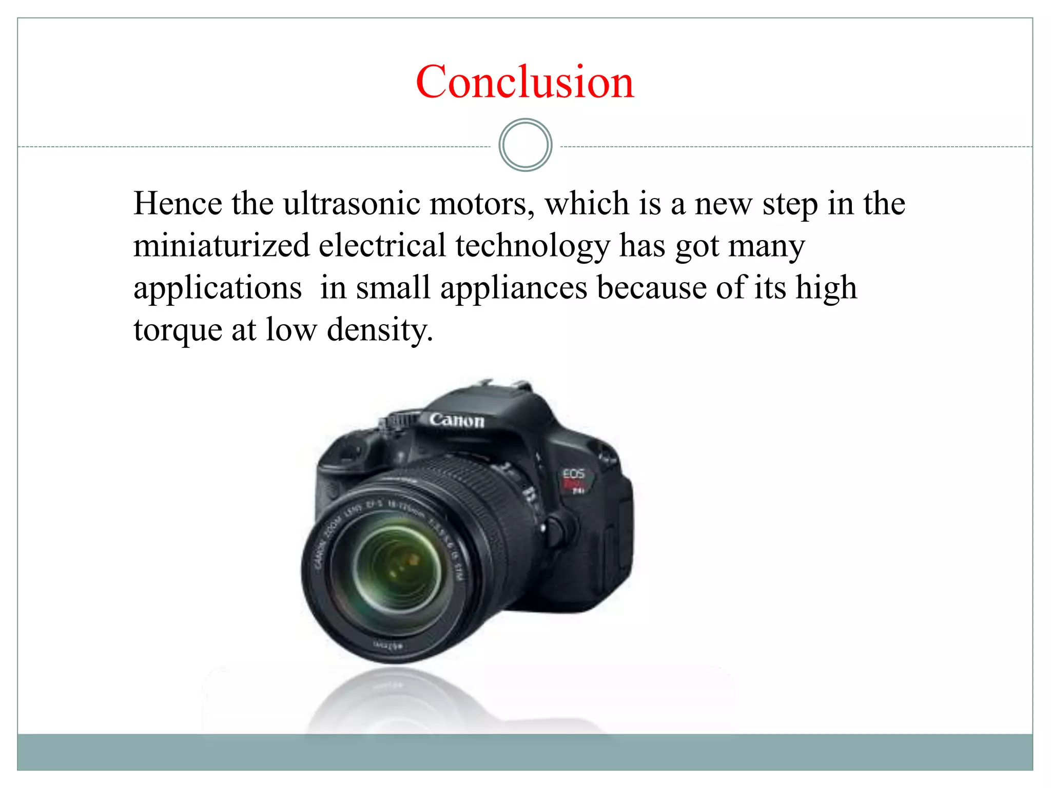 Ultrasonic Motor | PPTX