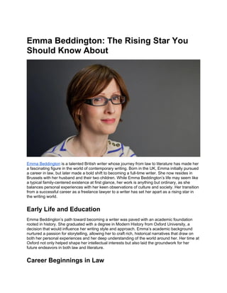 Emma Beddington: The Rising Star You Should Know About | DOCX