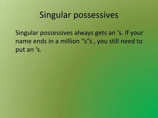 Possessives | PPTX