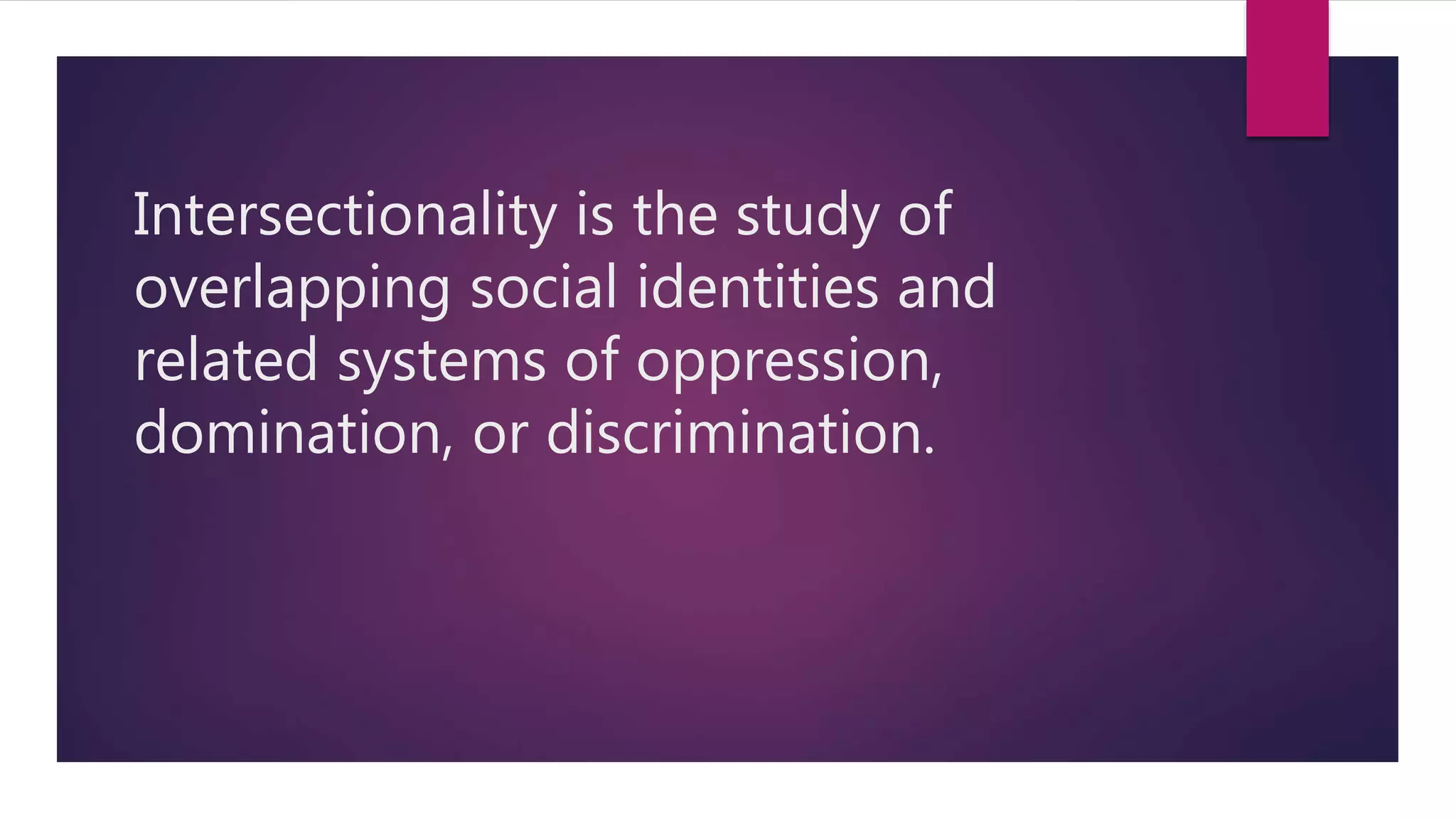 Understanding intersectionality | PPTX