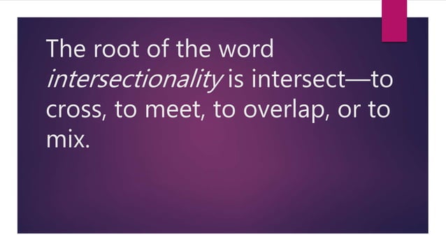 Understanding intersectionality | PPTX