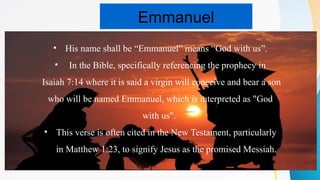 The Promise of God, Emmanuel (God is with us)..pptx