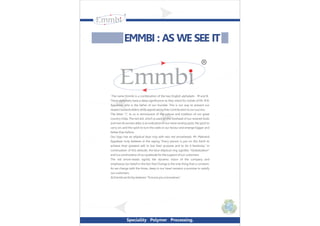 EMMBI Polyarns Limited, Mumbai, Polymer Bags | PPT