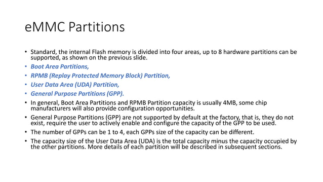 eMMC Embedded Multimedia Card overview | PPTX