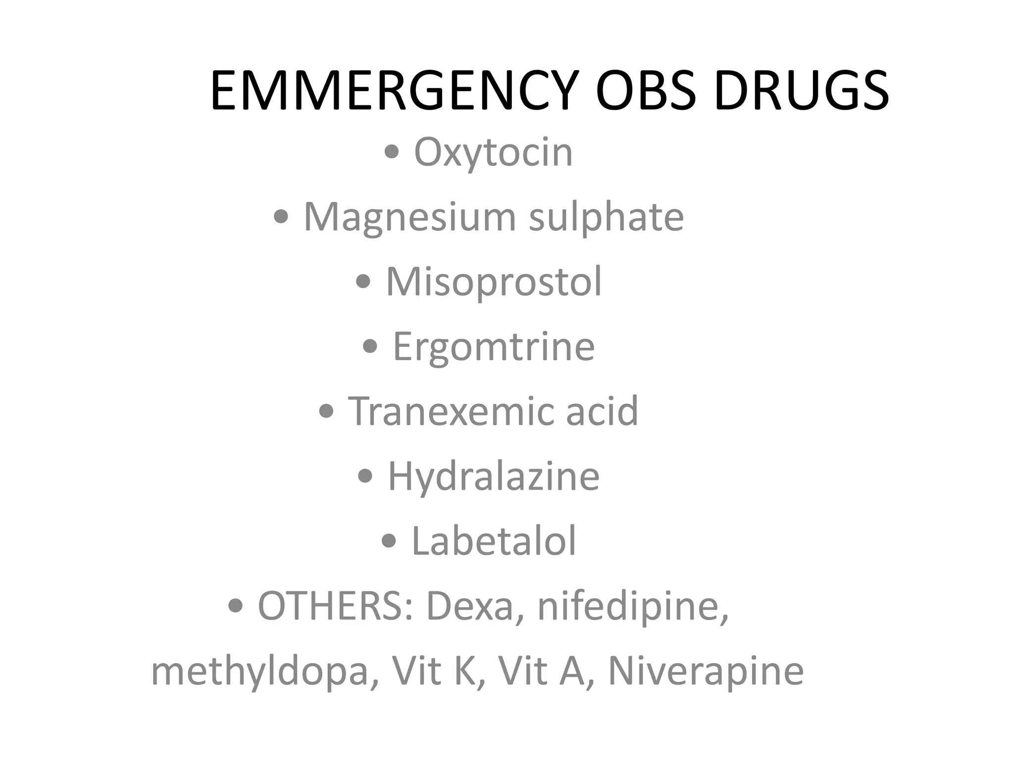 EMMERGENCY OBS DRUGS group c-1.pptx