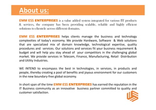 Emm ess enteprises(eee) profile | PPT