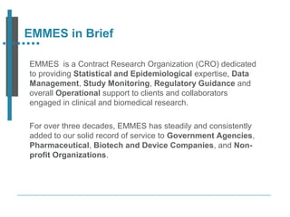EMMES Corporate Presentation | PPT