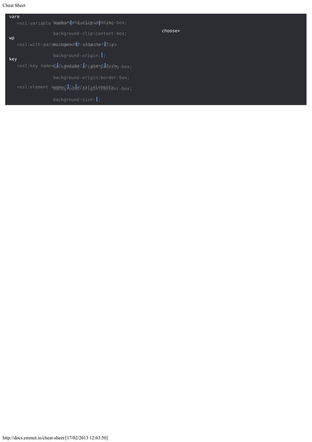 Emmet cheat-sheet | PDF