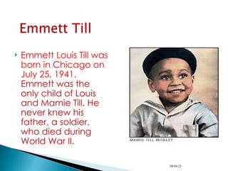 Emmett till important history presentation | PPT