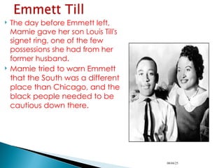 Emmett till important history presentation | PPT