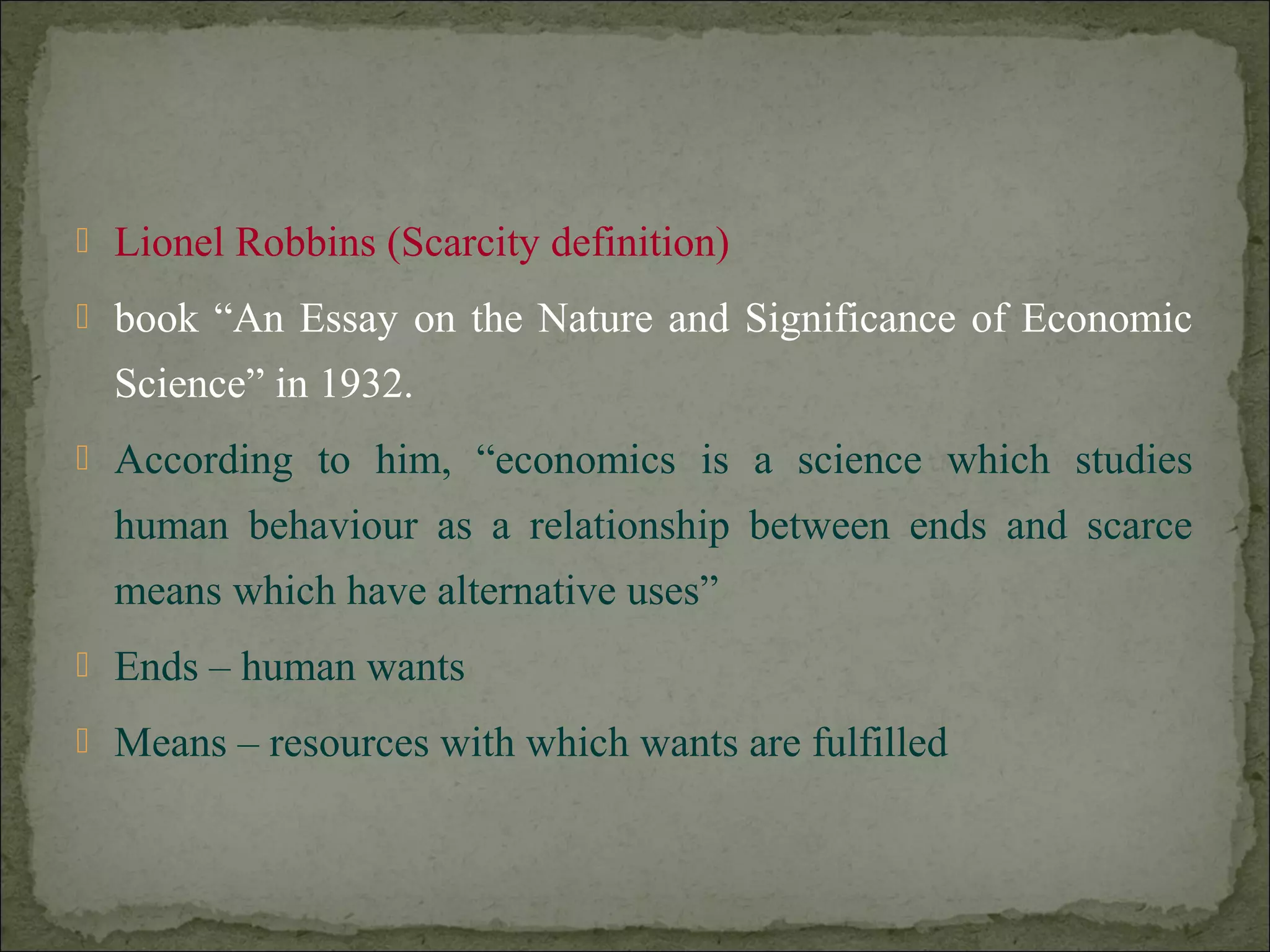 Introduction To Economics Nature And Scope Of Economics Ppt