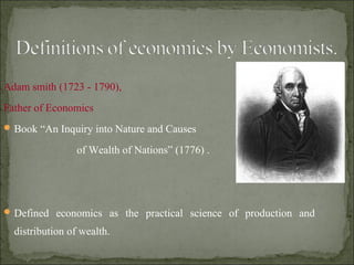 Introduction to Economics ,Nature and scope of economics | PPT