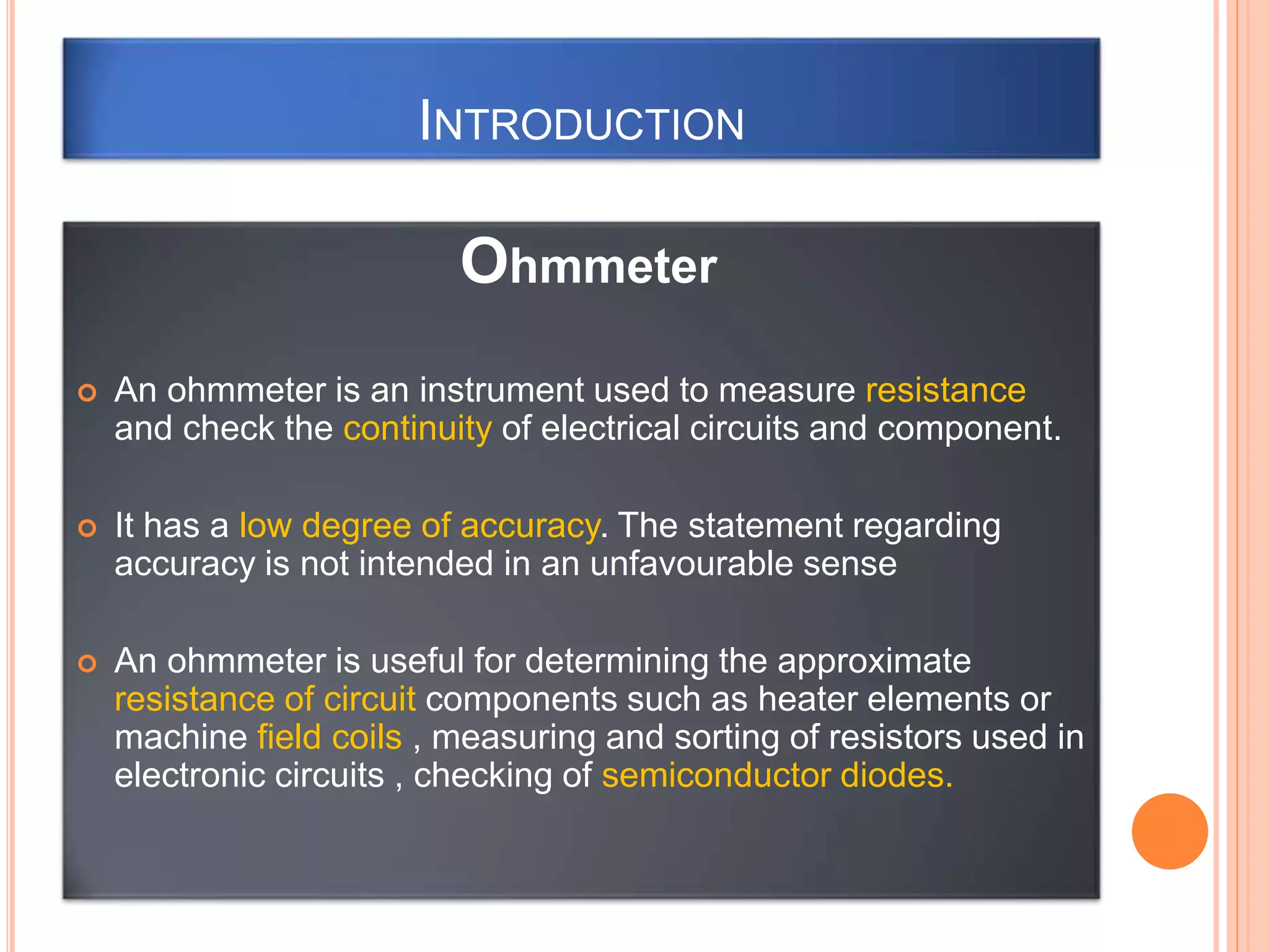 type of ohmmeter | PPTX