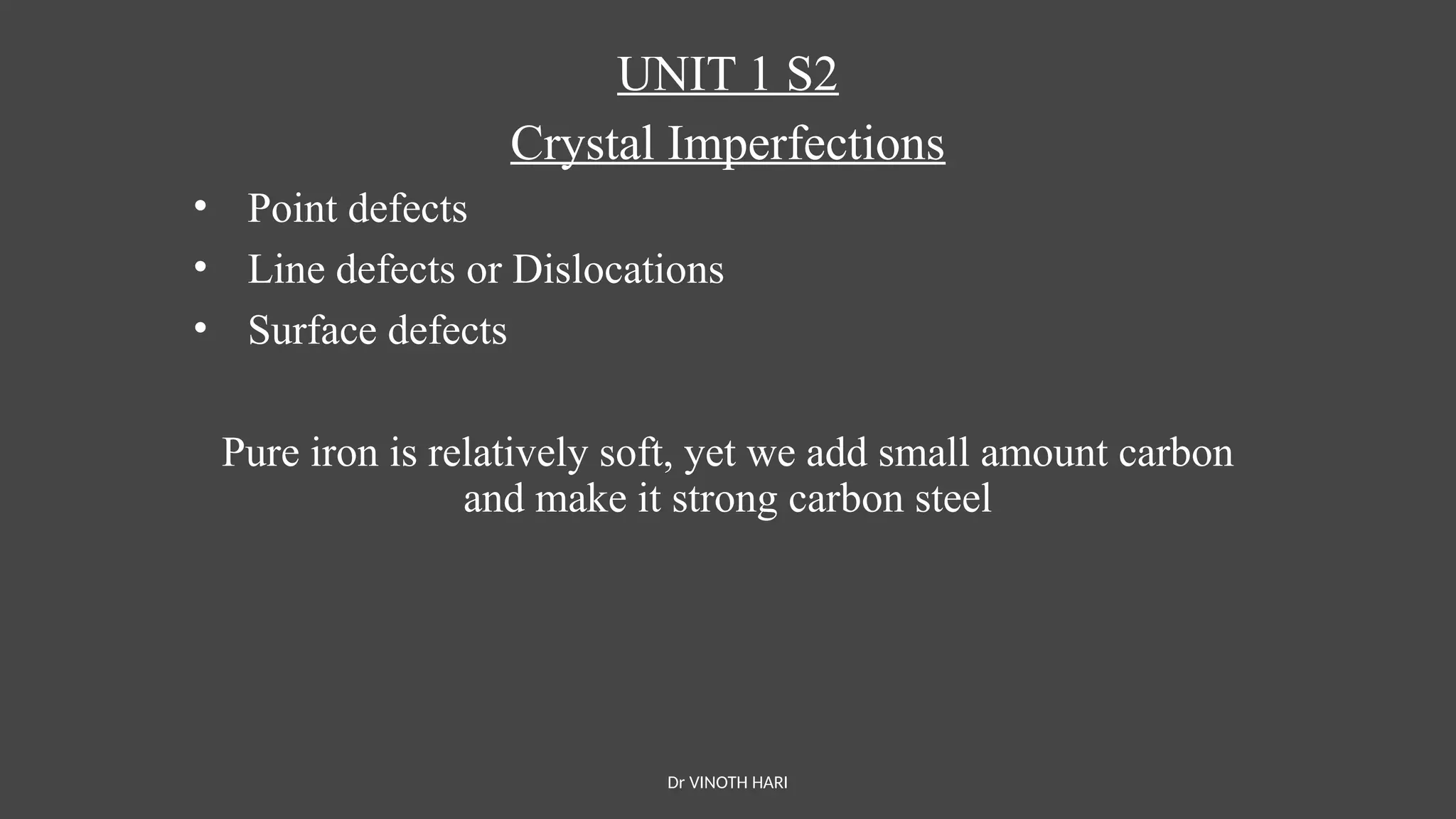 Defects in Crystal structures and the types | PPTX