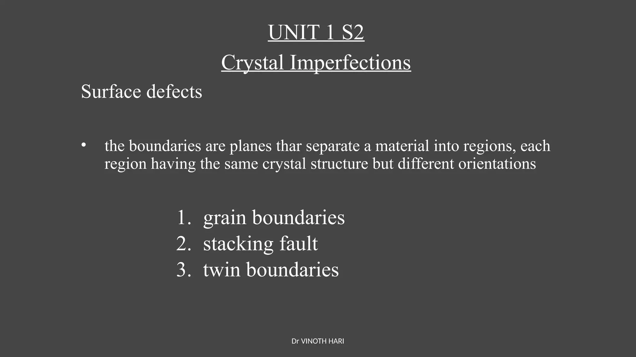 Defects in Crystal structures and the types | PPTX